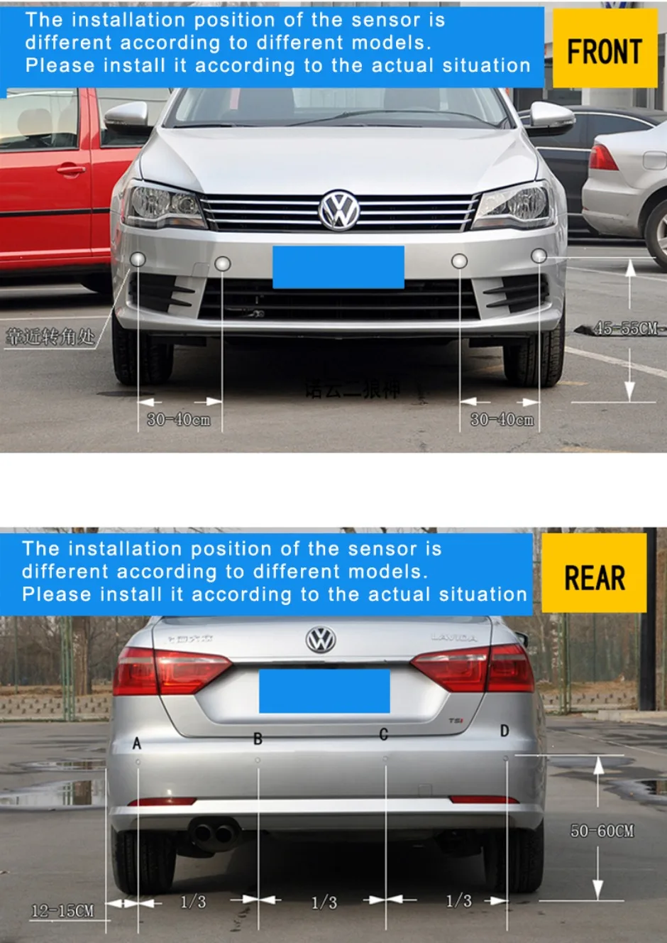 Kit de Capteurs de Stationnement Automobile,Radar de Stationnement 4-6 ...