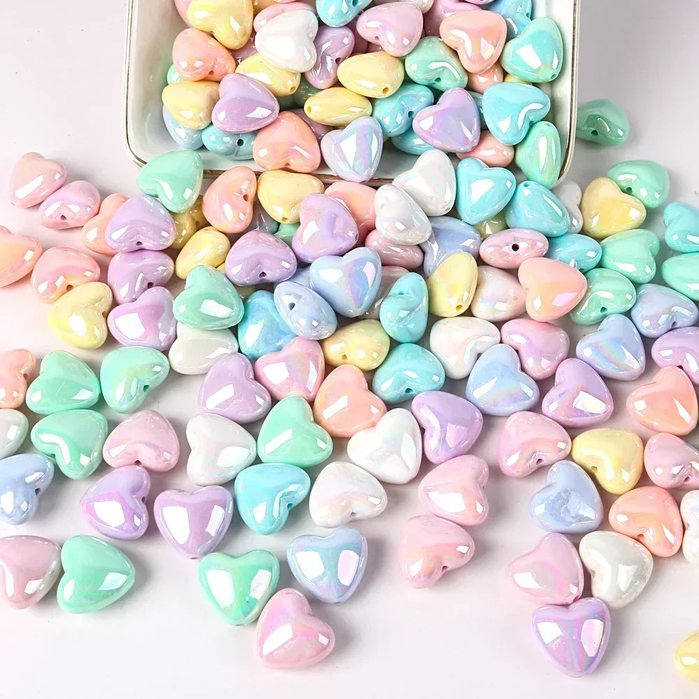 20pcs-Candy-Colours-Heart-Beads-Loose-Spacer-Acrylic-Beads-For-Jewelry ...