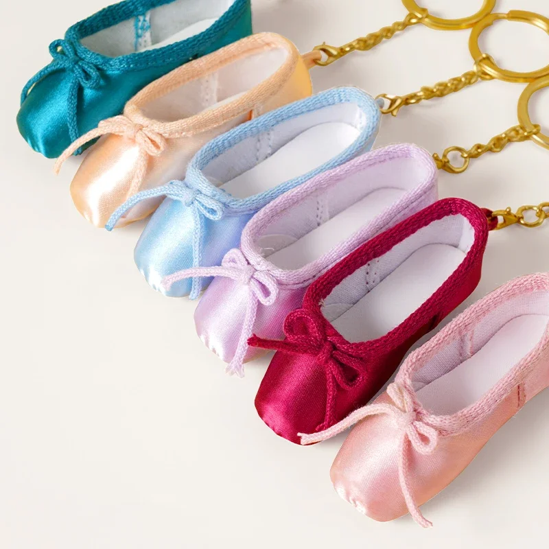 Mini-Ballet-Shoes-Keychain-Pointe-Shoes-Keyrings-Handmade-Pointe-Shoe ...