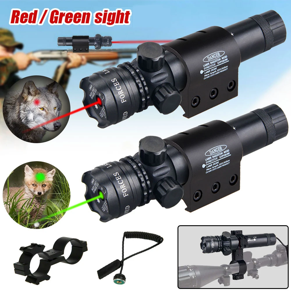 P03 Long Tactical Red Green Dot Sight Scope 11mm 20mm Adjustable ...