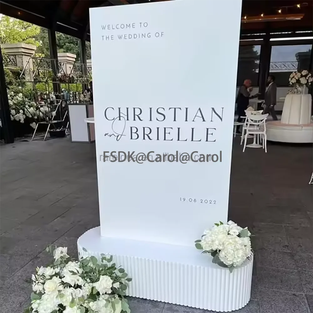 Morden-Wedding-Decor-Backdrop-Welcome-Sign-Stand-PVC-Wall-Panel-For ...