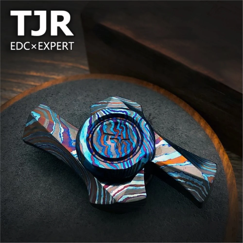 TJR-Fingertip-Gyro-Thunder-Zirconium-Damascus-Twister-Stress-Reducing ...