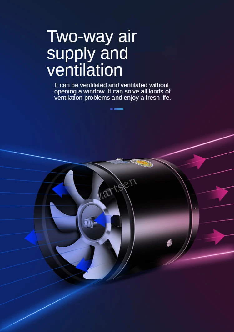 4''6''8'' Pipe Duct Ceiling Air Ventilation Blower Booster Window ...