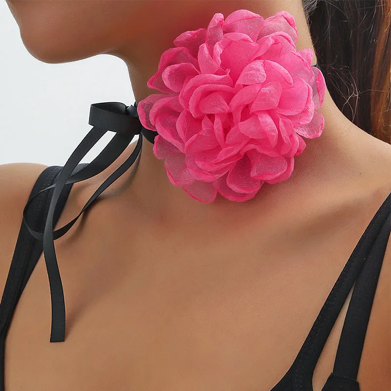 Clássico Charme Estilo Coreano Fio Colar Flor Colares Românticos ...