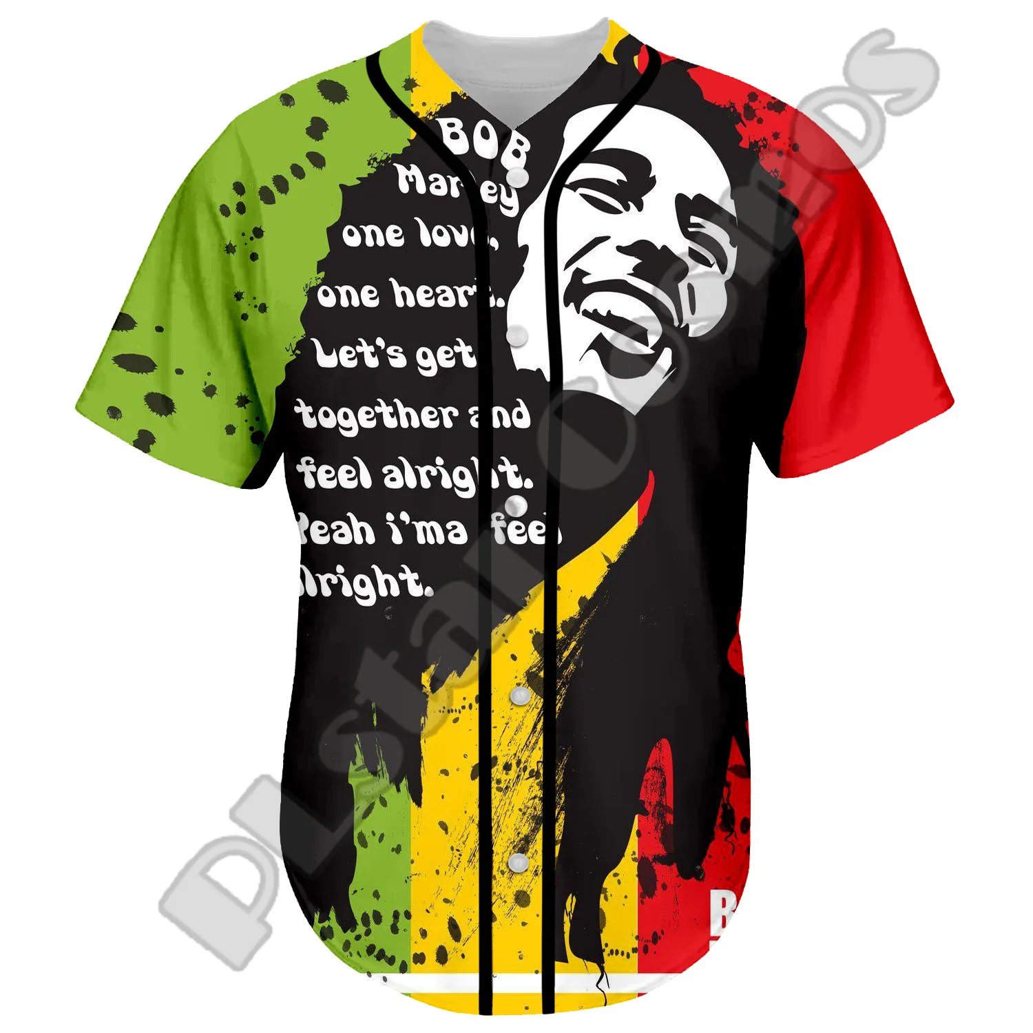 Maillot-de-baseball-d-contract-unisexe-manches-courtes-Bob-Marley ...