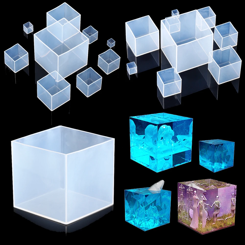 Grande-Deep-Square-Epoxy-Resin-Mold-Clear-Silicone-Cube-Moldes-Moldes ...