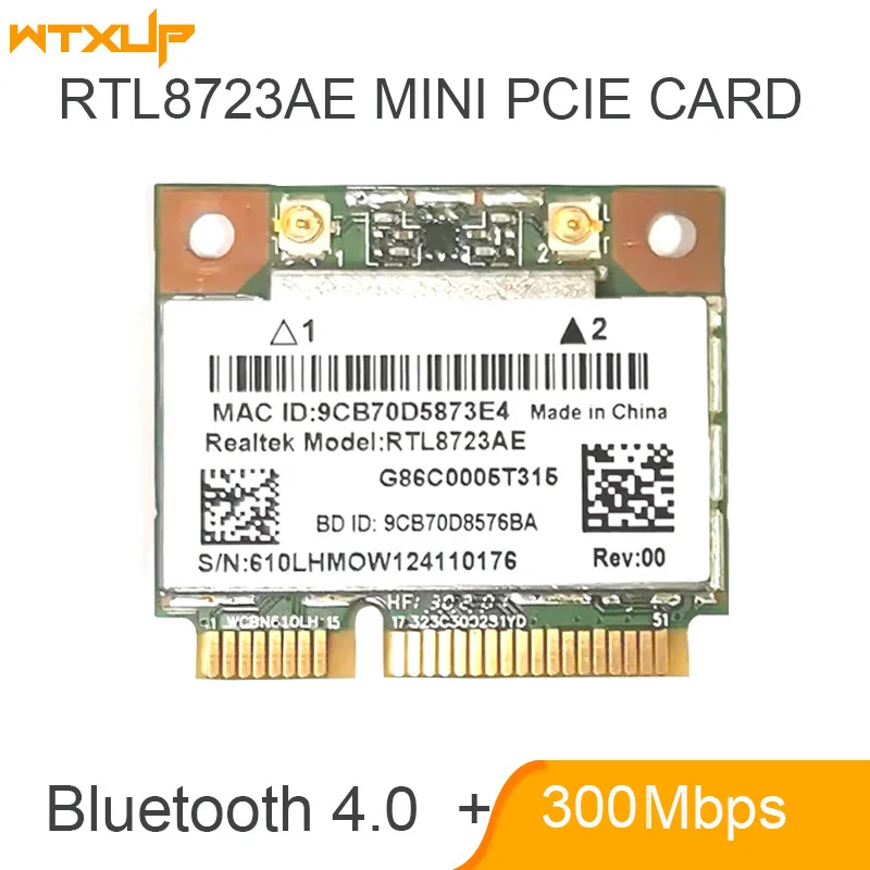 RealTek-RTL8723AE-300Mbps-Bluetooth4-0-Half-Mini-PCI-Express-Wireless ...