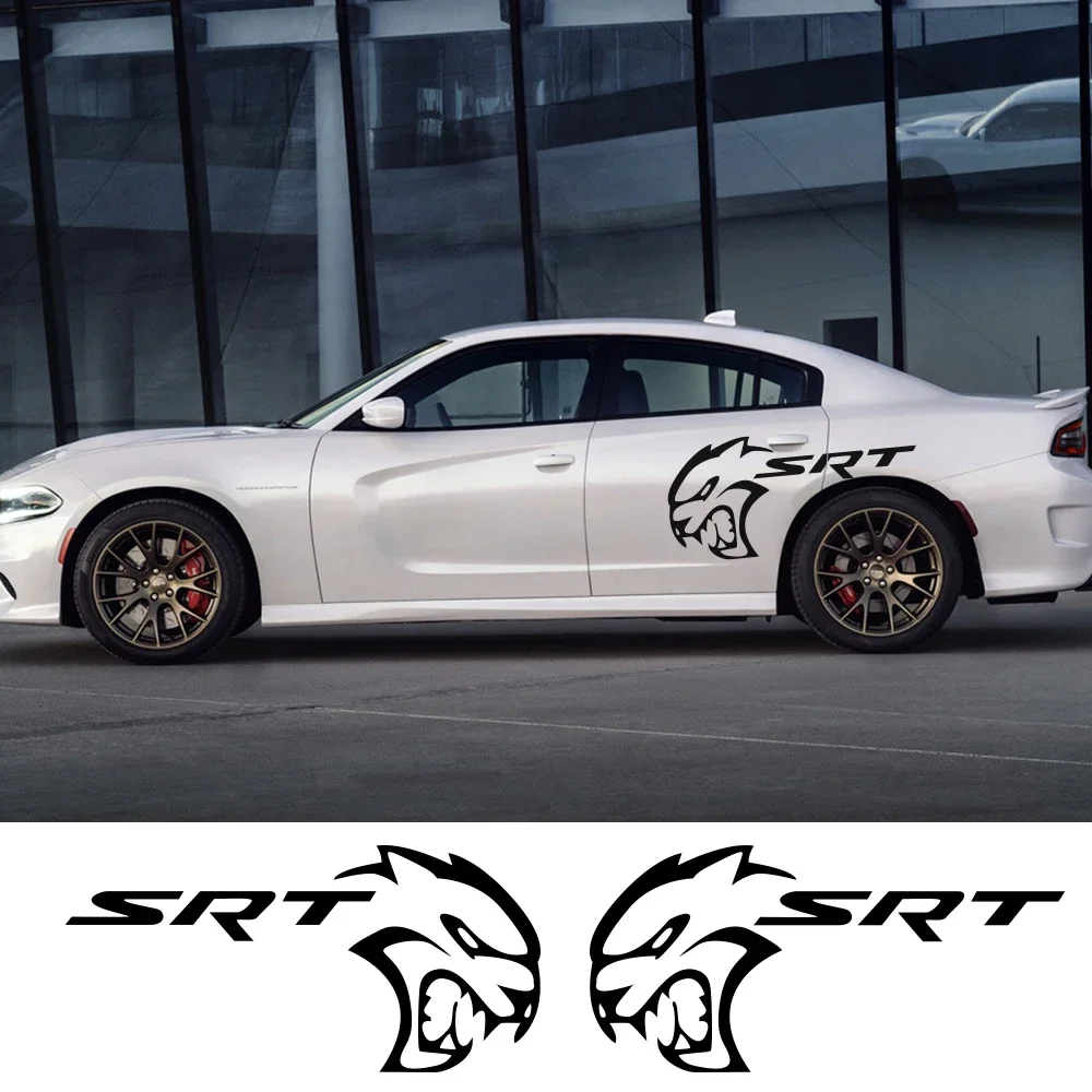 2PCS-Car-Stickers-For-Dodge-Mopar-Challenger-SRT-Hellcat-Widebody ...