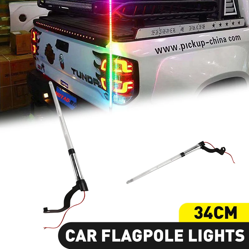 Car-Flagpole-Lights-Universal-LED-Light-Signal-AM-FM-Antenna-Decoration ...