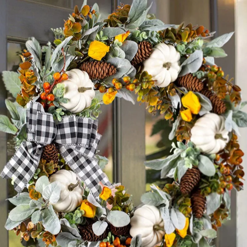 Thanksgiving-Fall-Wreaths-for-Front-Door-Autumn-Wreath-with-Berry ...