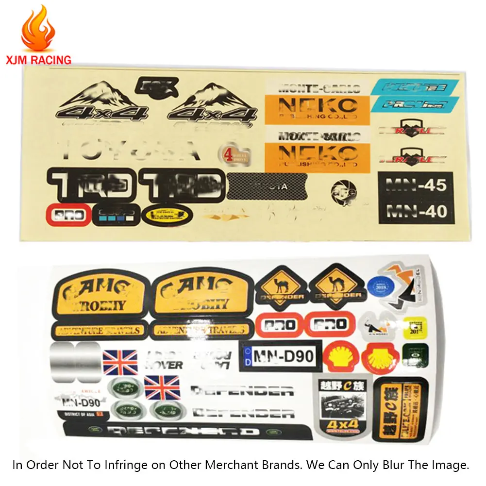 RC Car Model Stickers MN D90 D91 MN99S MN45 WPL B14 B24 B16 B36 C14 C24 ...