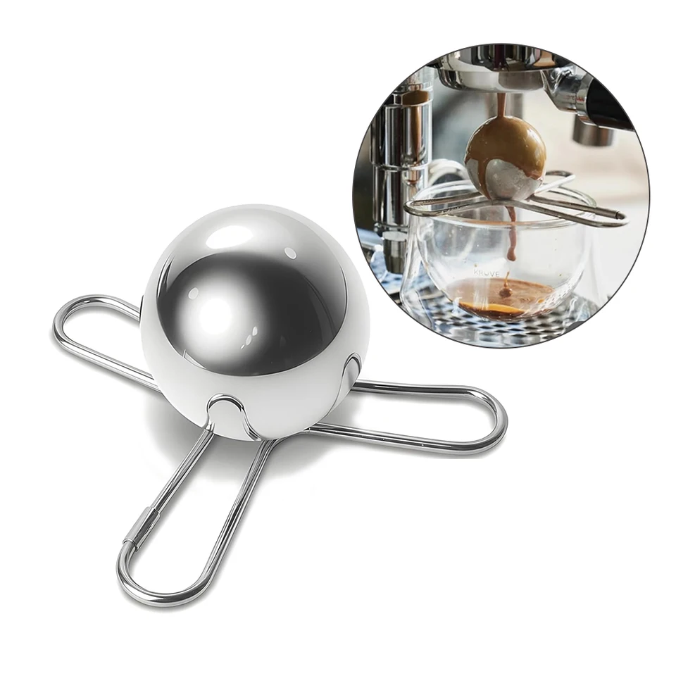 Espresso Ball Stainless Steel Espresso Cooling Ball With Stand Espresso ...