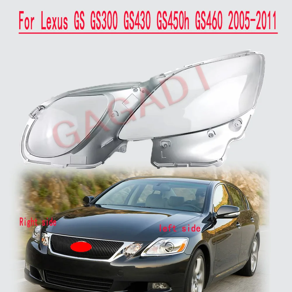 For-Lexus-GS-GS300-GS430-GS450h-GS460-2005-2011-Car-Front-Headlamps-Cover-Waterproof-Clear ...