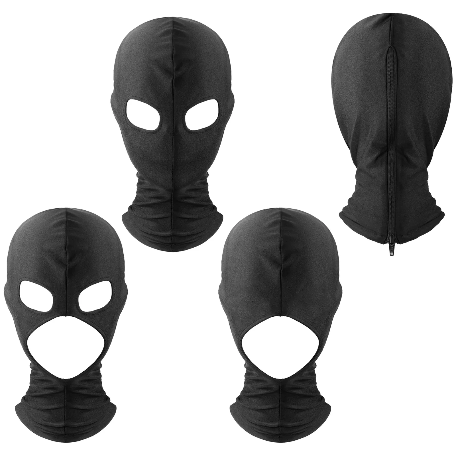 Full-Face-Mask-Halloween-Hood-Motorcycle-Mask-Open-Mouth-Eye-Glued-Full ...
