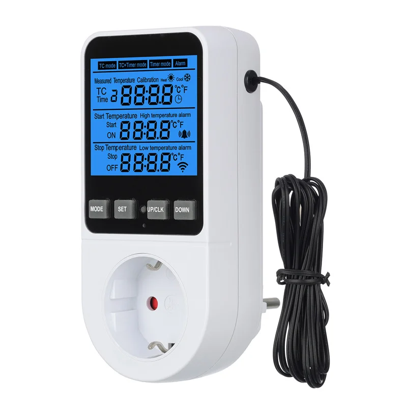 Digital-Temperature-Controller-Socket-Thermostat-EU-Plug-220V-With-Timer-Switch-Heating-Cooling ...