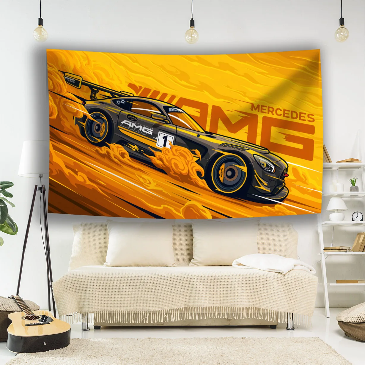 Skyline Gtrs Jdm Car Racing Decorative Wall Tapestry Polyester Material ...