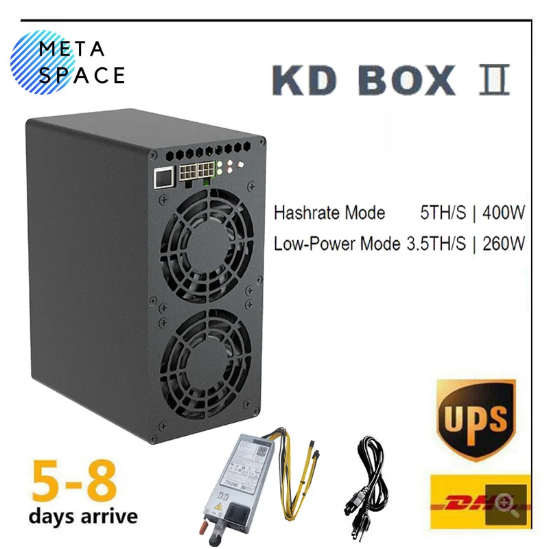 New Goldshell KD BOX II 5TH/s Hashrate 400W KDA Miner With PSU Option ...
