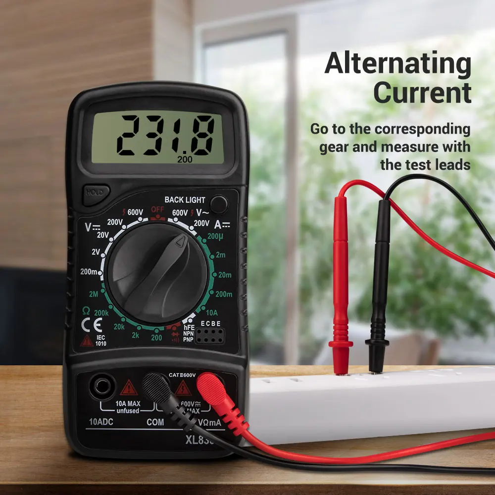 Xl830l Digital Multimeter Esr Meter Testers Automotive Electrical Dmm ...