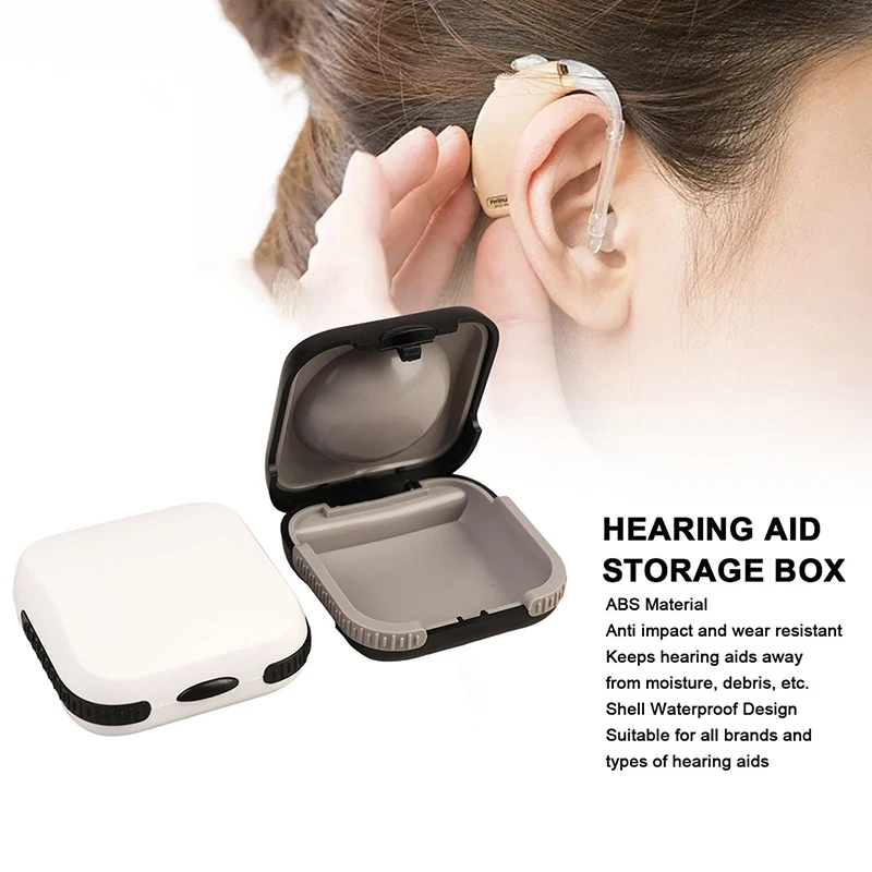 Portable-Hearing-Aid-Box-Dustproof-Waterproof-Shell-ABS-Material-Wear ...