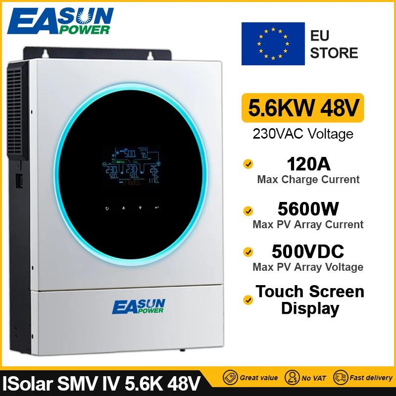 EASUN POWER inversor de energía Solar, cargador MPPT de 5600W, 230V ...