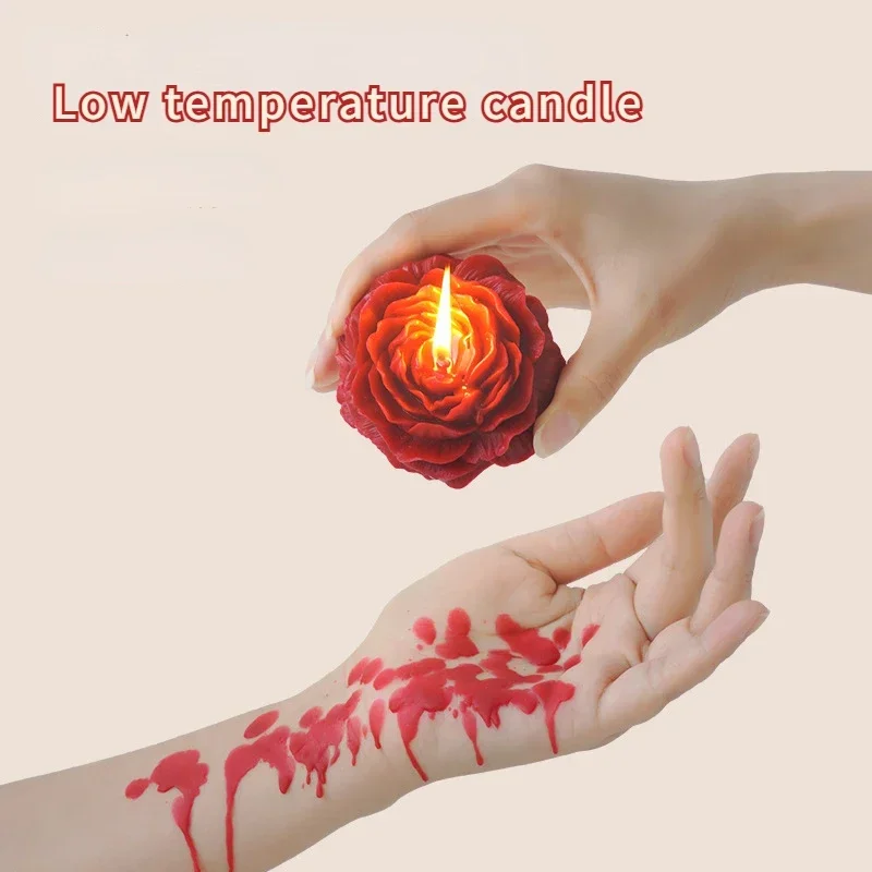 Low-Temperature-Candle-Wax-Peony-Rose-Heart-Candle-42-Degrees-To-48 ...