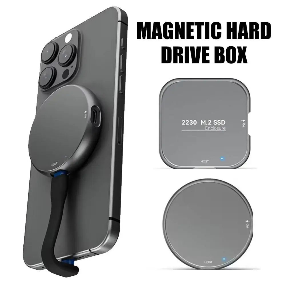 M.2 NVMe 2230 Magnetic SSD Enclosure USB 10Gbps PD Type-C Mobile ...