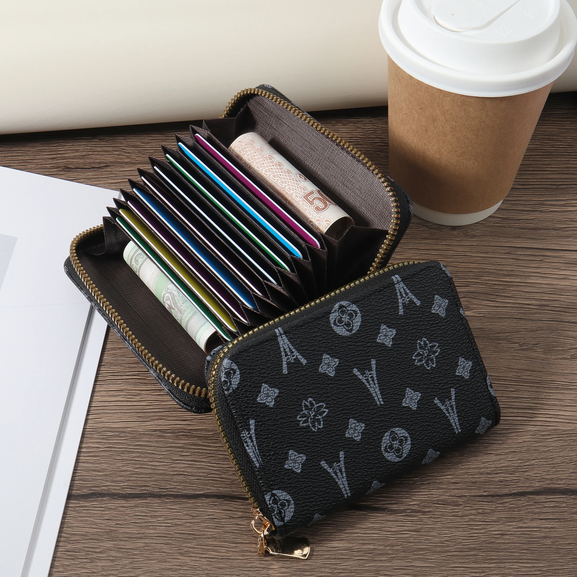 High-quality-PU-leather-credit-card-storage-bag-with-simple-and-casual ...