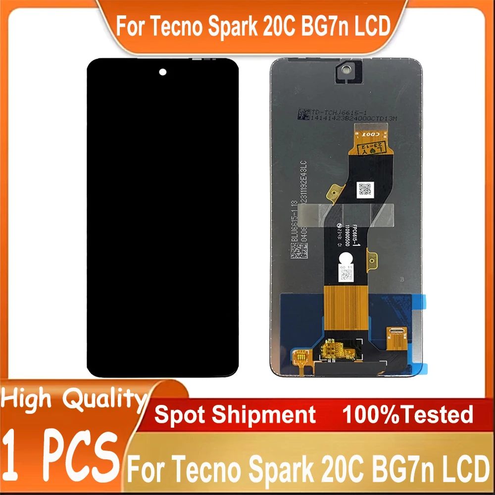 Pantalla LCD Original para Tecno Spark 20C, digitalizador táctil, montaje de repuesto para Tecno ...