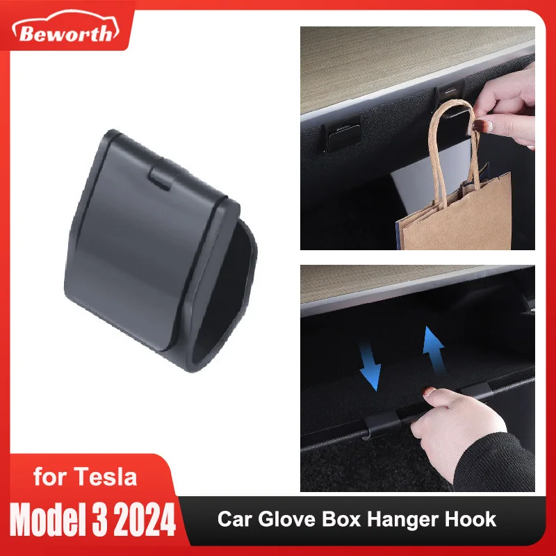 For Tesla Model 3 Highland 2024 Model Y Glove Box Hidden Hook Passenger Purse Bag Hanger Hat Umbrella Holder Model3 Accessories AliExpress