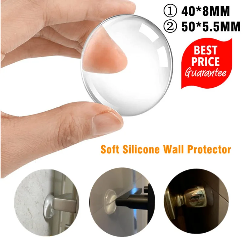 6pcs-Self-adhesive-Transparent-Soft-Silicone-Wall-Protector-Round-Doors ...