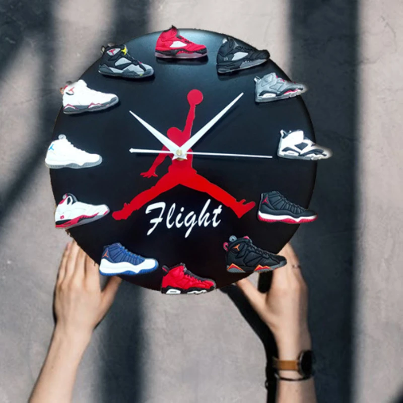 3D Basketball Shoe Wall Clocks Flight Wall Clocks Modern Design ...