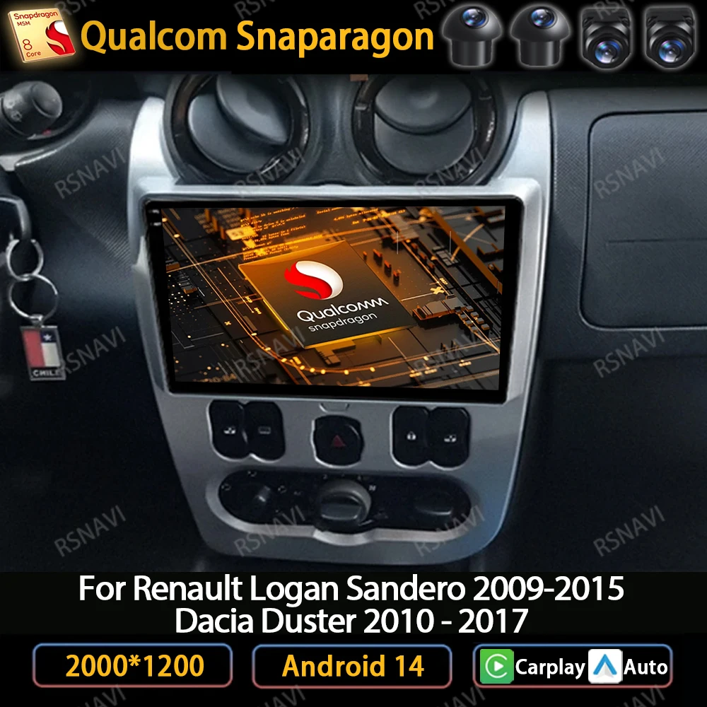 Android-14-R-dio-de-carro-para-Renault-Logan-1-Sandero-2009-2015-Dacia ...
