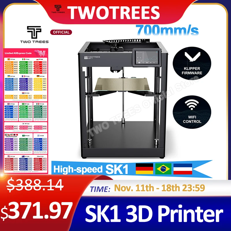 TwoTrees-SK1-Fast-Speed-700mm-s-3D-Printer-FDM-With-Automatic-Leveling ...