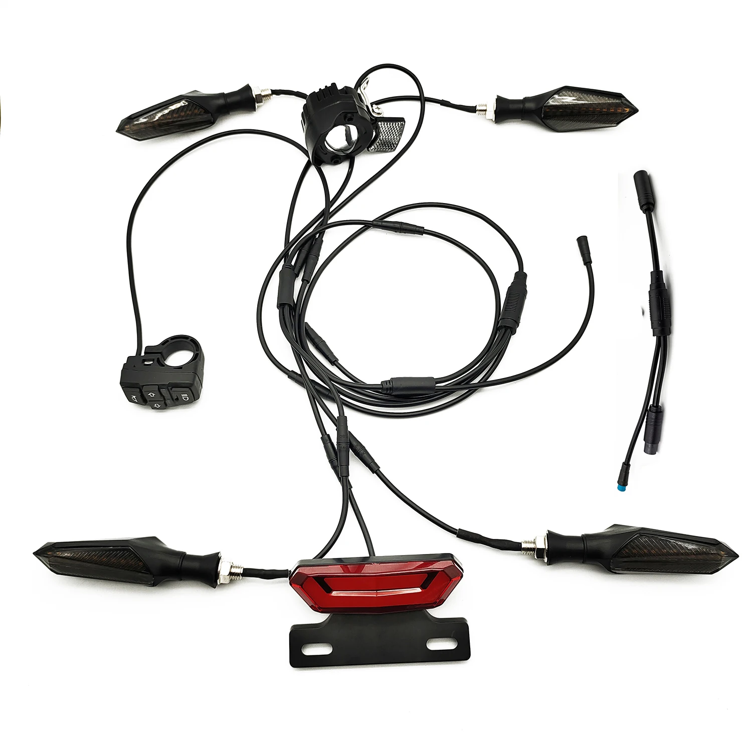 Electric Bicycle Waterproof 24v 36v 48v 52v 60v Front Rear Flashing ...