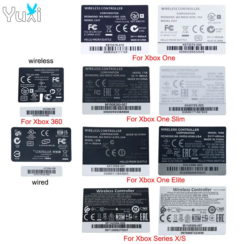YuXi-Gamepad-Adesivos-para-Xbox-S-rie-X-S-Slim-Elite-Handle-Back-Shell ...