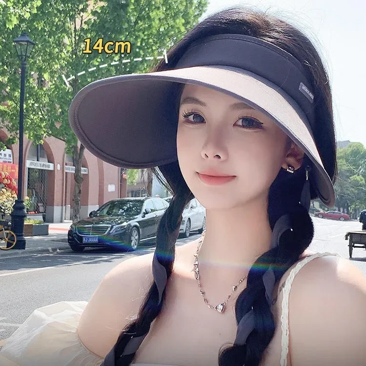 Korean Style Outdoor Sun Protection Hat for Women Breathable Hollow Top ...