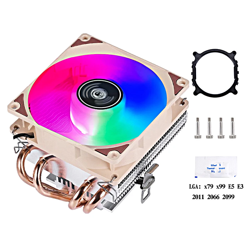 PC-Air-cooled-CPU-Cooling-Fan-Efficient-Cooler-4-Heat-Pipe-Radiator ...