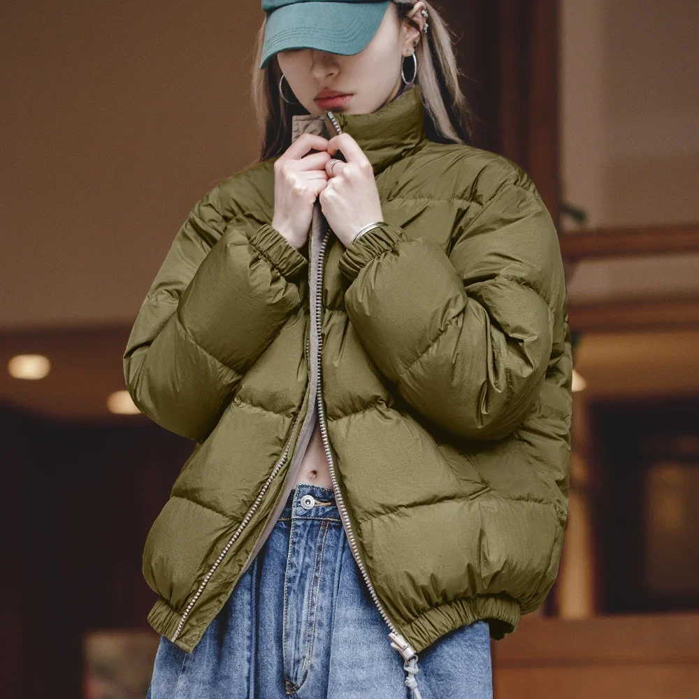 Maden-Women-Double-Sided-Down-Jacket-for-Women-Vintage-Winter-Thick ...