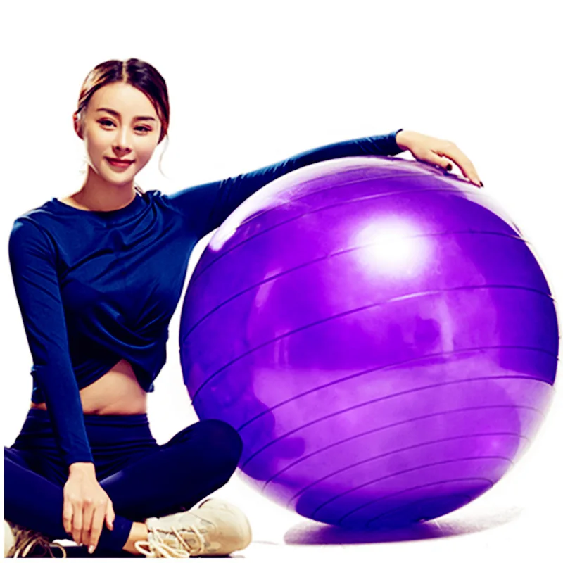 55cm-Yoga-Ball-Exercise-Gymnastic-Fitness-Pilates-Balance-Gym-Indoor ...