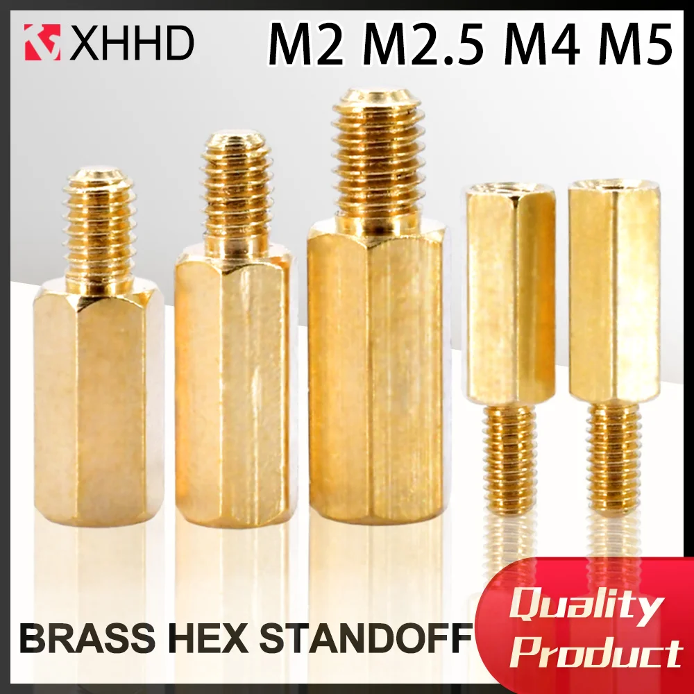 M2-M2-5-M3-M4-M5-Brass-Hex-Standoff-Bracket-Computer-Case-Circuit-Board ...