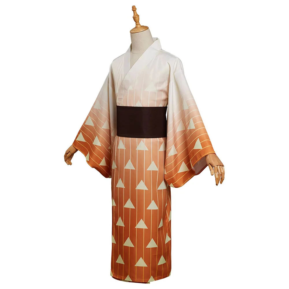 Anime Demon Slayer Kimono Agatsuma Zenitsu Cosplay Costume - AllCosplay.com
