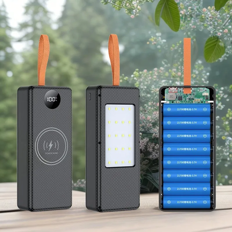 12*21700 Power Bank Battery Box Holder Dual USB Type C Charge Shell ...