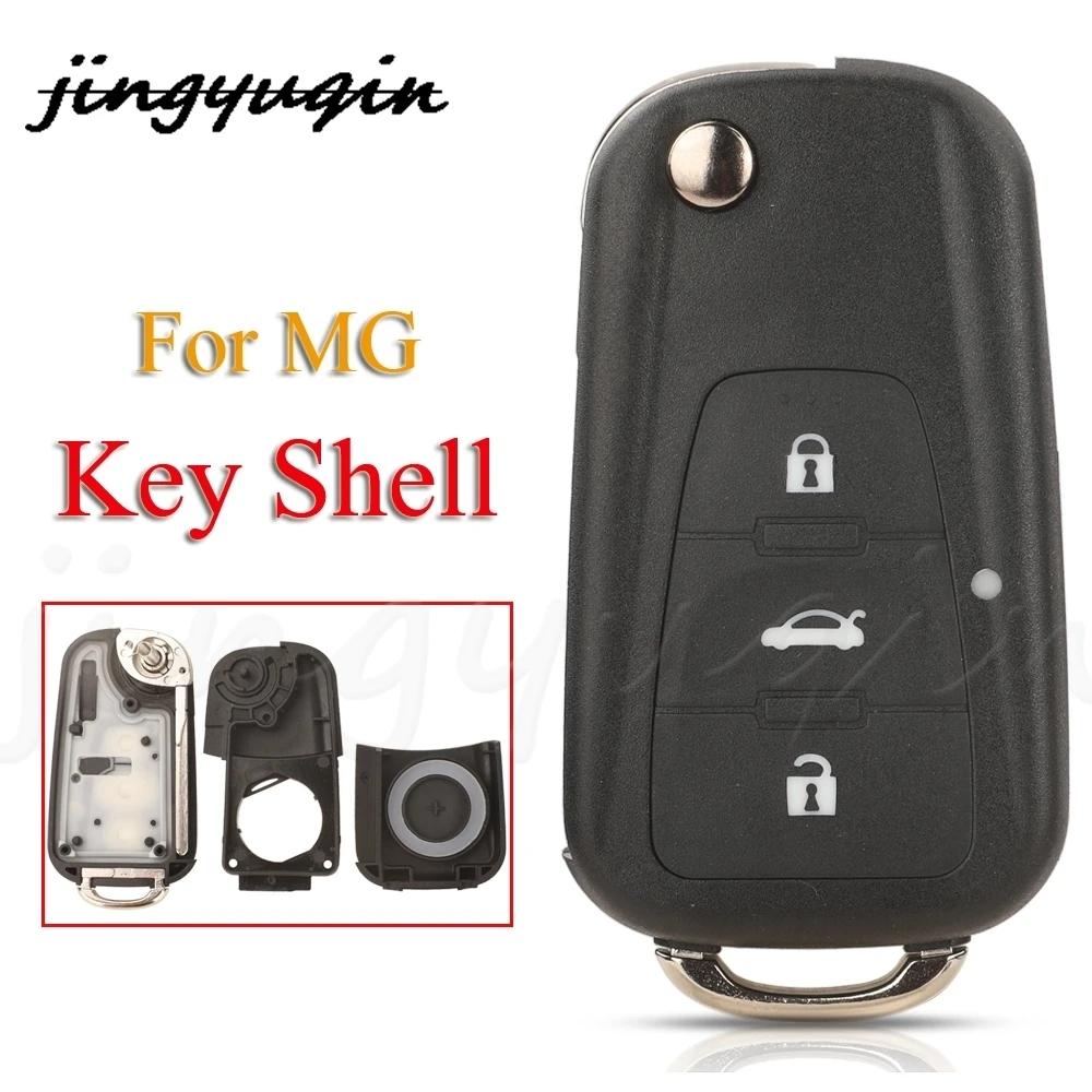 jingyuqin 3BTN Flip Remote Car Key Shell For Roewe MG5 MG7 MG GT GS 350 ...