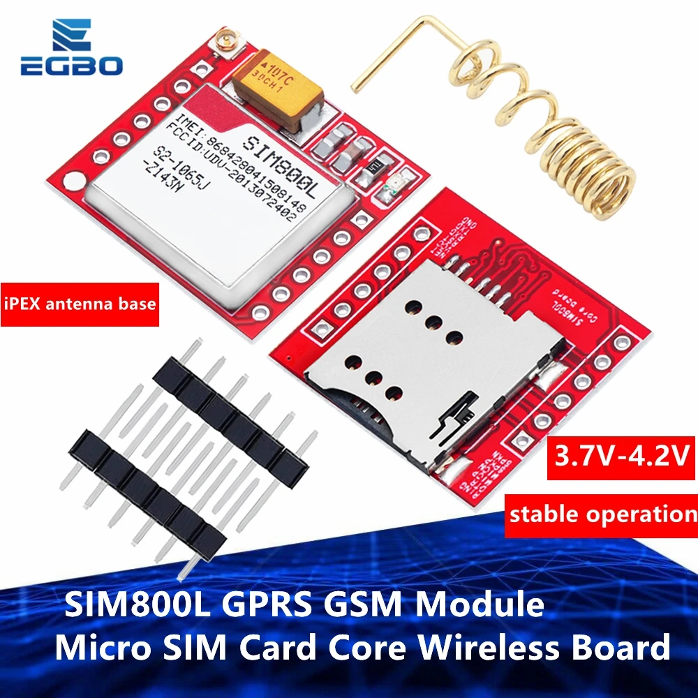 1-10PCS-EGBO-Mini-Smallest-SIM800L-GPRS-GSM-Module-Micro-SIM-Card-Core ...