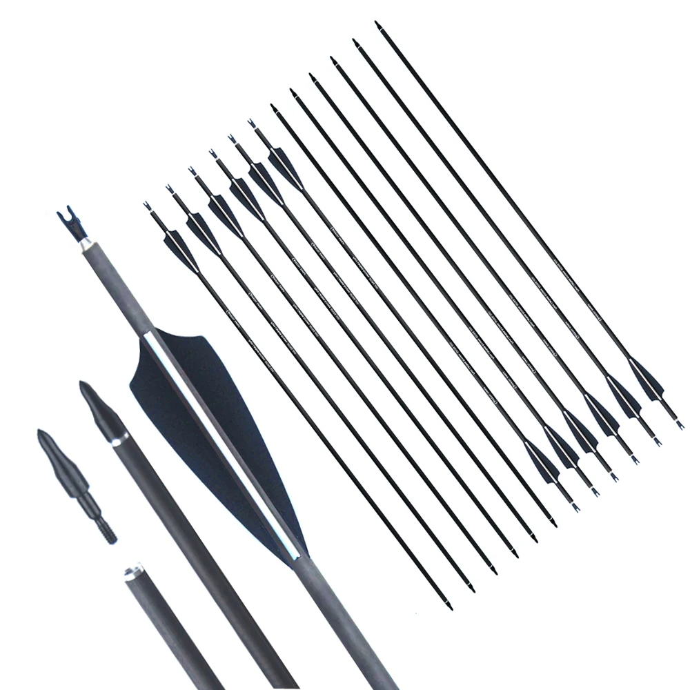 Spine-300-400-freccia-in-carbonio-puro-ID-6-2mm-tiro-con-l-arco-per ...