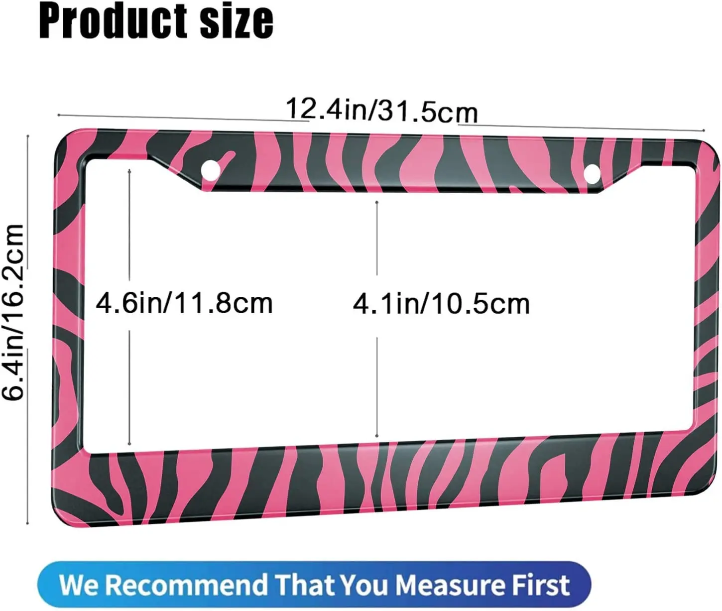 Zebra Print License Plate