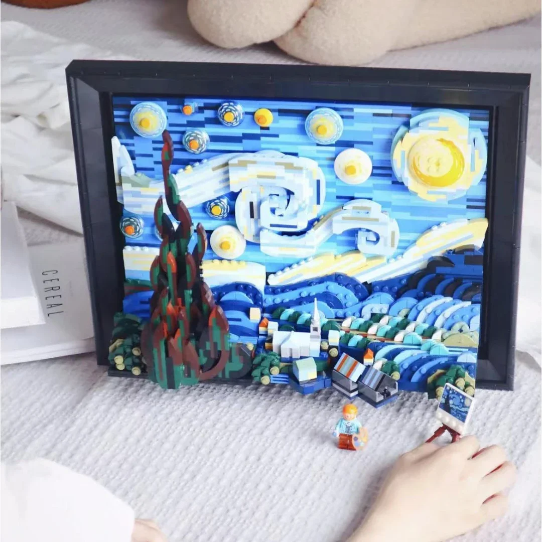 Ideas-2316pcs-The-Starry-Night-Model-Building-Blocks-Bricks-Educational ...