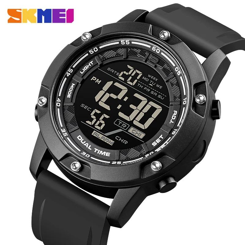 SKMEI-Strong-Waterproof-100M-Sport-Digital-Army-Mens-Watch-Silicone ...