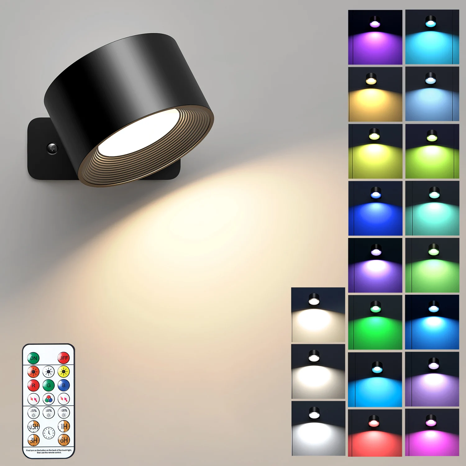 LED-Wall-Sconce-19-RGB-Colors-Dimmable-Rechargeable-Wall-Sconces ...
