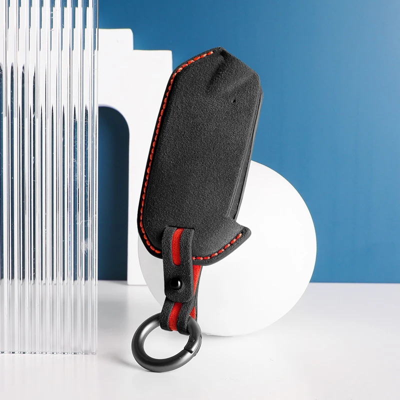 Alcantara-Wildleder-Auto-Schl-ssel-etui-schl-ssel-lose-Abdeckung-Shell ...